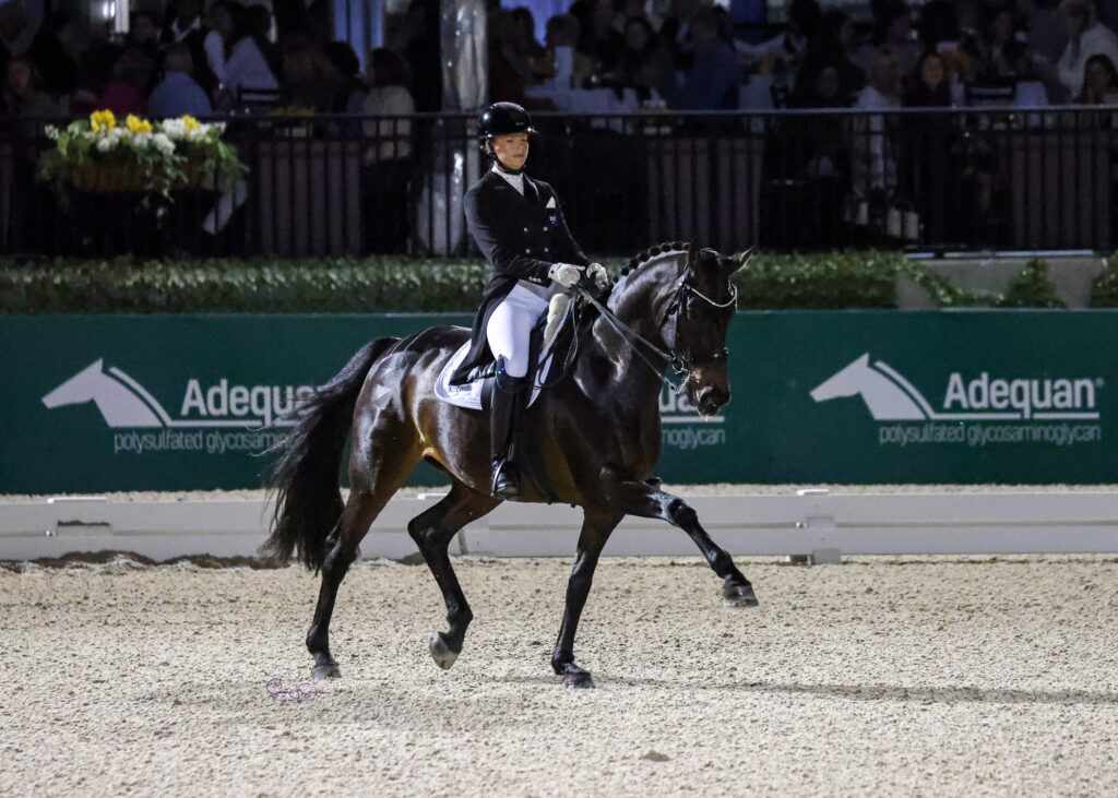 Jemma Heran and Total Recall on the podium in Wellington - Equestrian Life